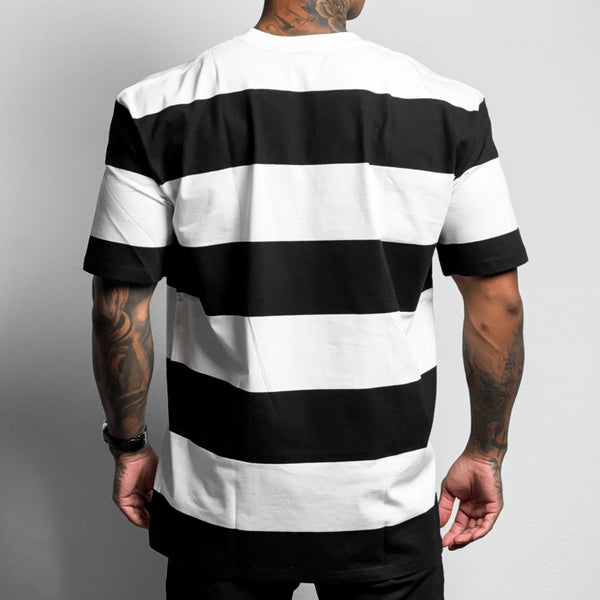 Top Threads Signature Stripe Tee - Black/White - topthreads