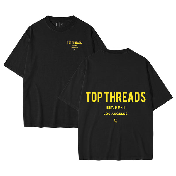 Rep Tee - Black / Yellow - topthreads