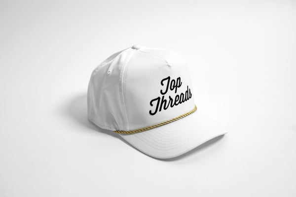 Wedge 5 Panel Cap - White Gold - topthreads