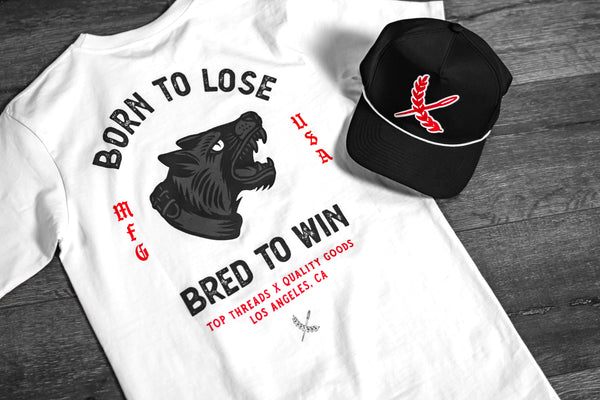 Bred To Win Tee - White / Fire - topthreads