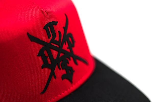 Hieroglyphic Cap - Red/Black - topthreads
