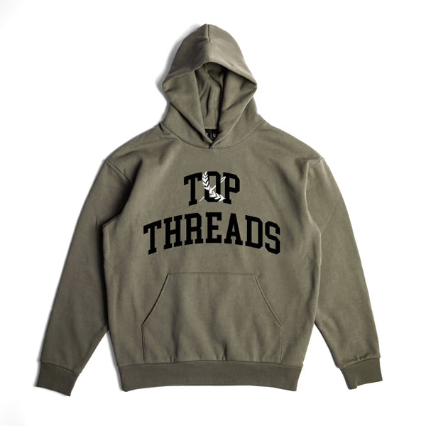 Top Threads Block Hoodie - Olive - topthreads