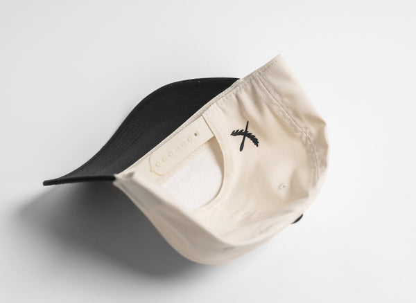 Statement 5 Panel Snapback - Beige / Black - topthreads