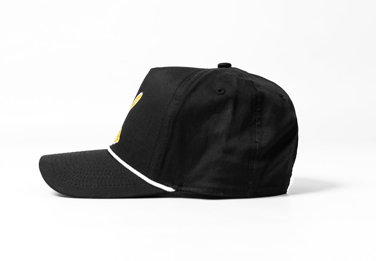 Throwback cap - Black / Gold - topthreads