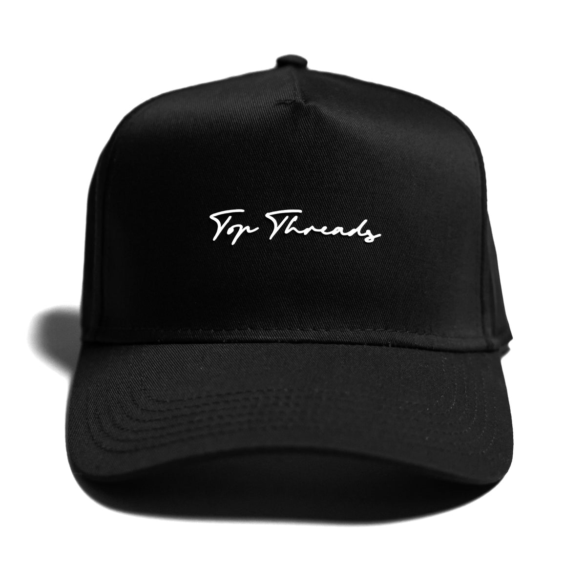 Signature 5 Panel Cap - Black - topthreads