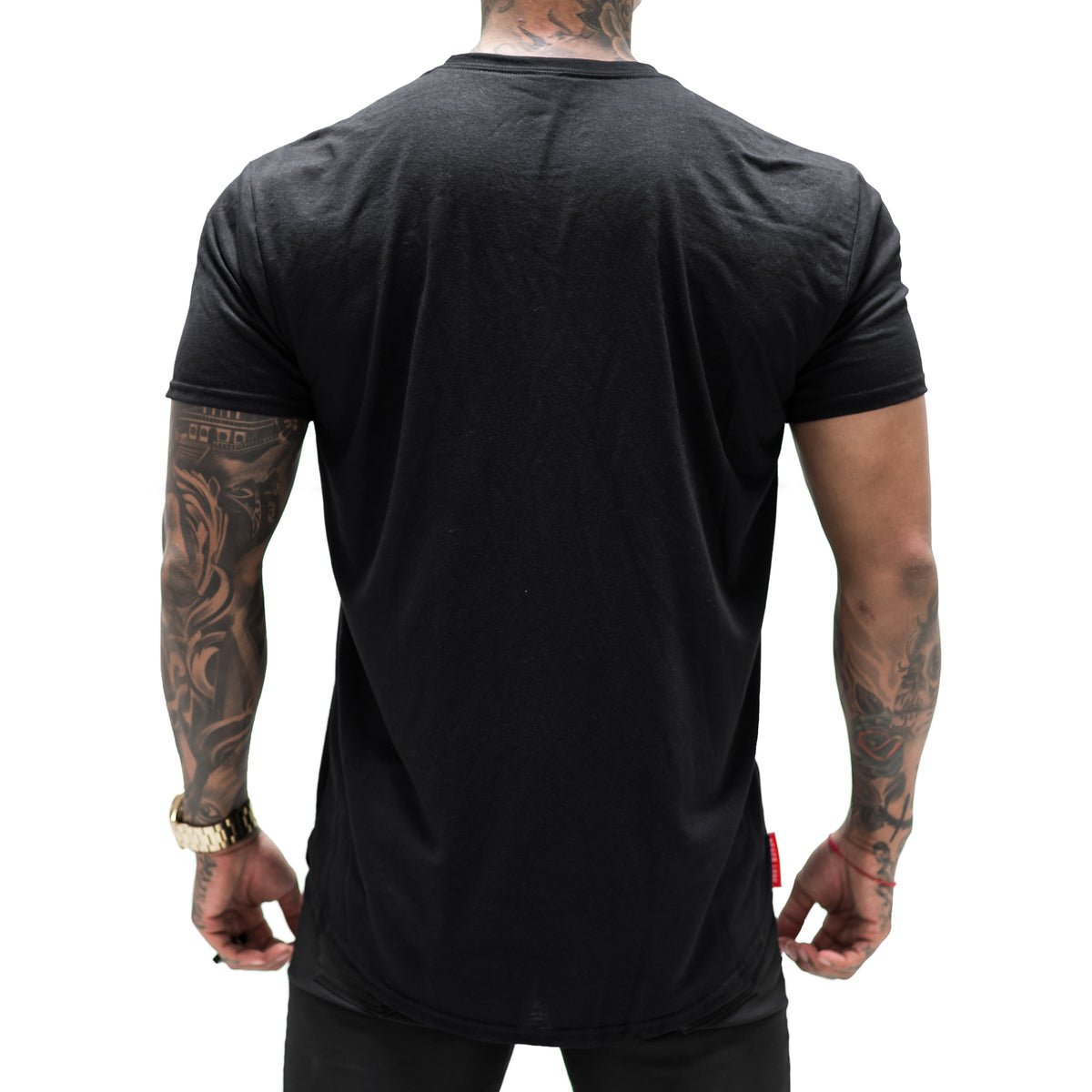 Tonal Scallop Tees - Black - topthreads